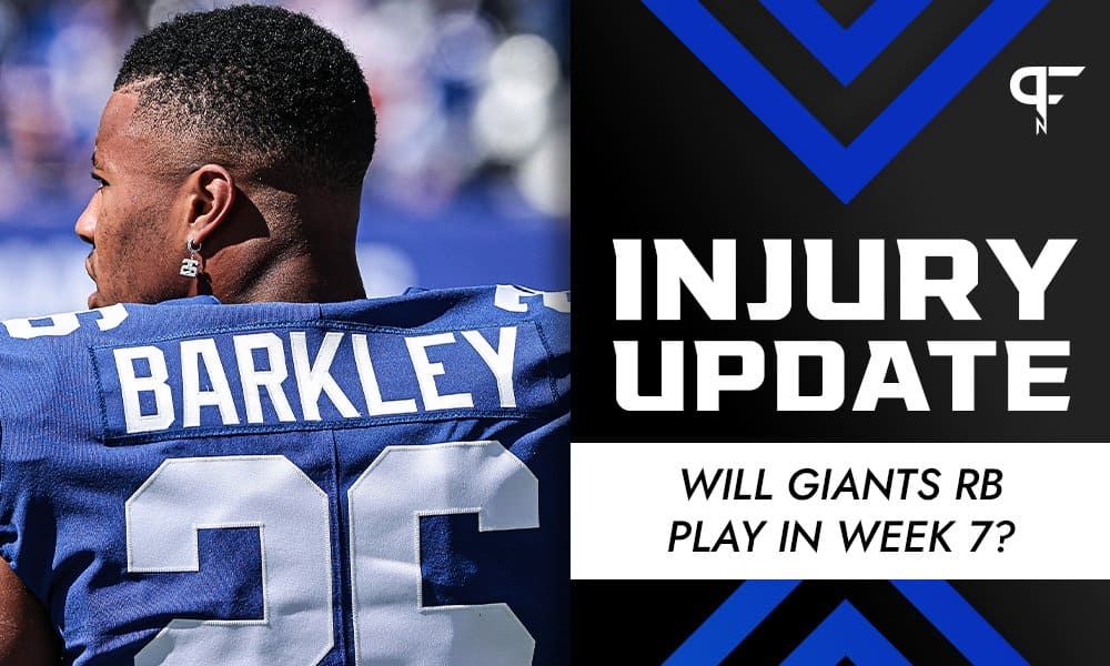 Saquon Barkley Injury Update: Will Giants RB play in Week 7?