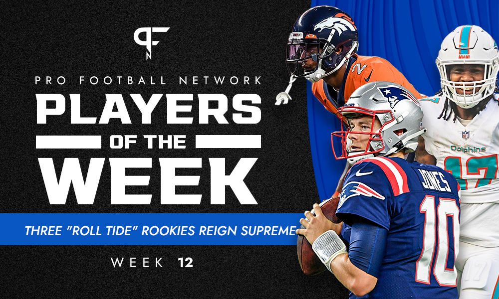 Week 12 NFL Player of the Week: Three "Roll Tide" rookies reign supreme