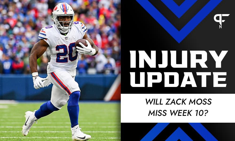 Zack Moss Injury Update: Will the Bills' RB suit up in Week 10?