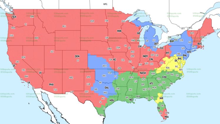 NFL coverage map Week 1: TV schedule for FOX, CBS broadcasts