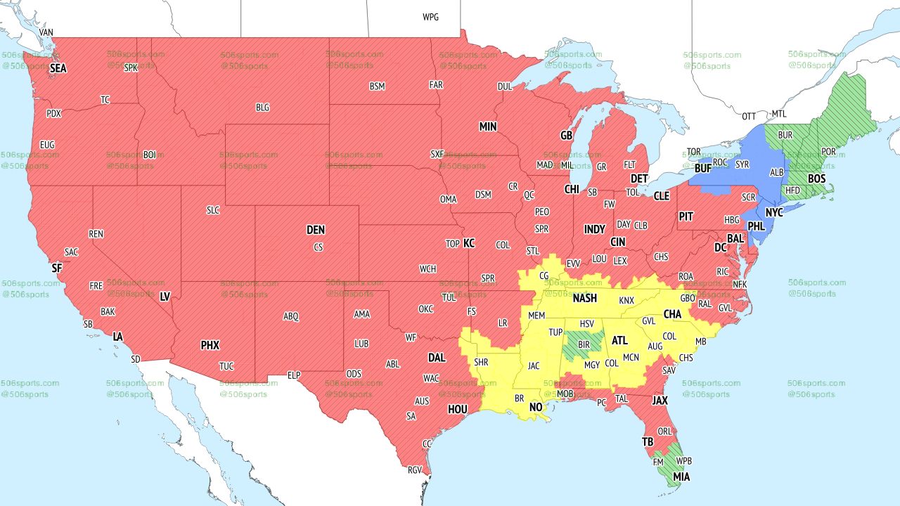 NFL Coverage Map Week 8: TV Schedule for FOX, CBS Broadcasts