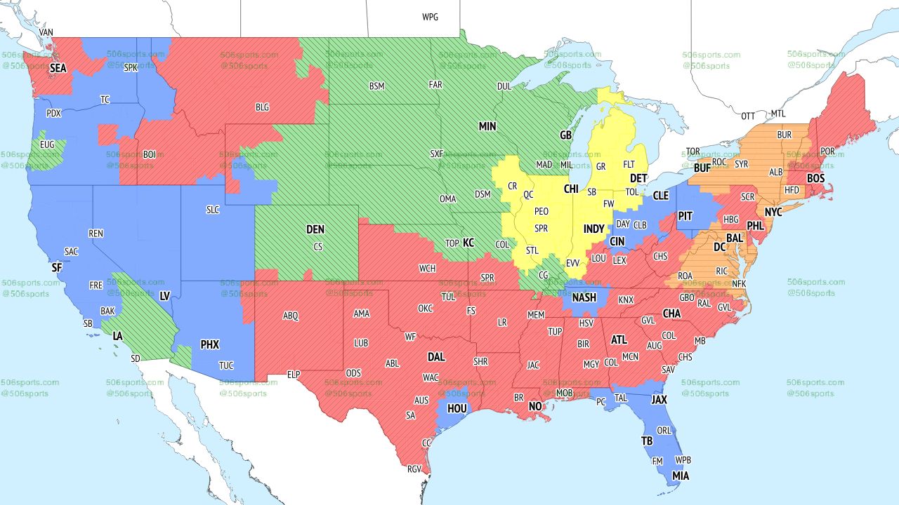 NFL Coverage Map Week 11: TV Schedule for FOX, CBS Broadcasts