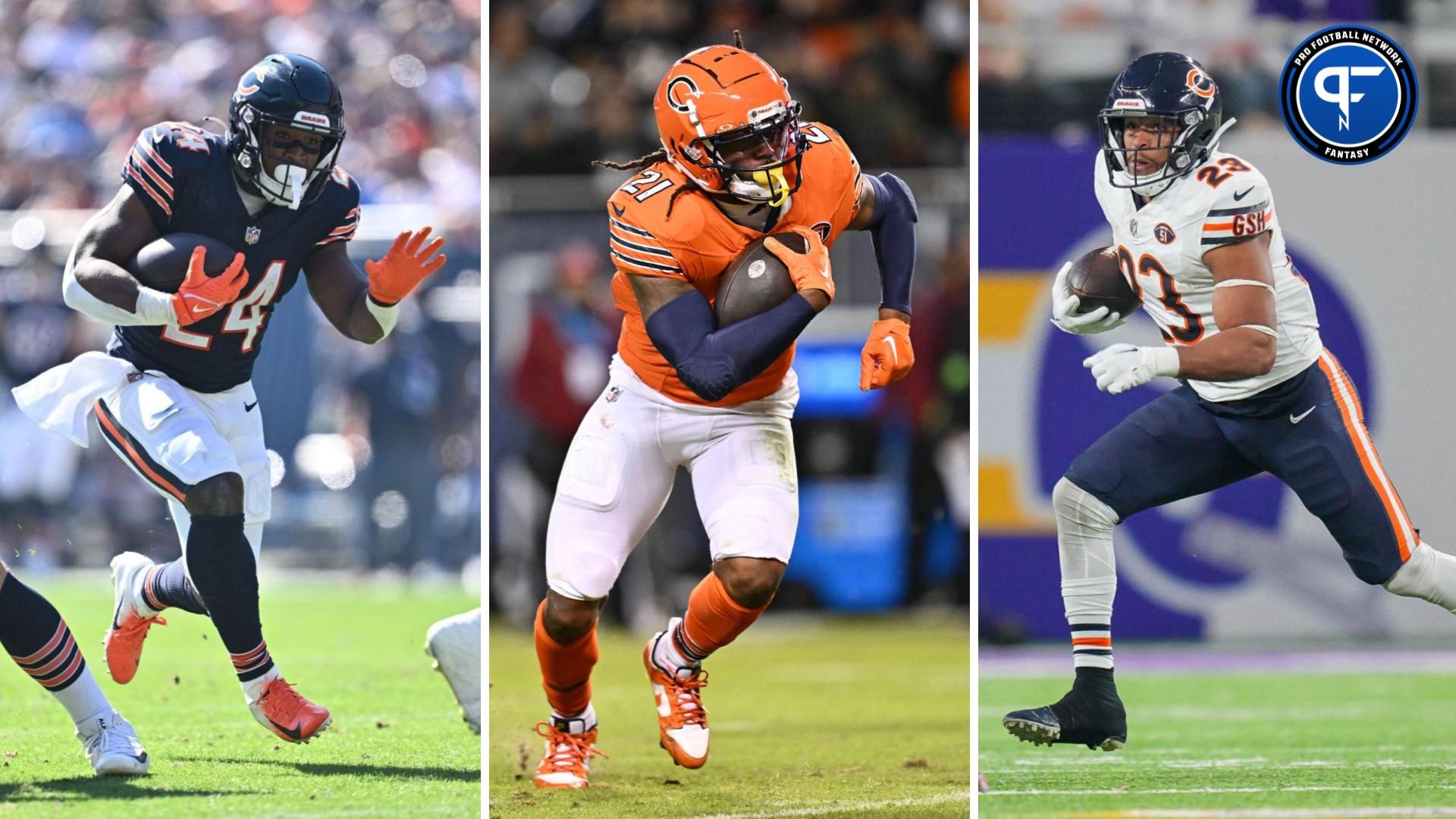 Khalil Herbert, D'Onta Foreman, and Roschon Johnson Fantasy Start/Sit ...