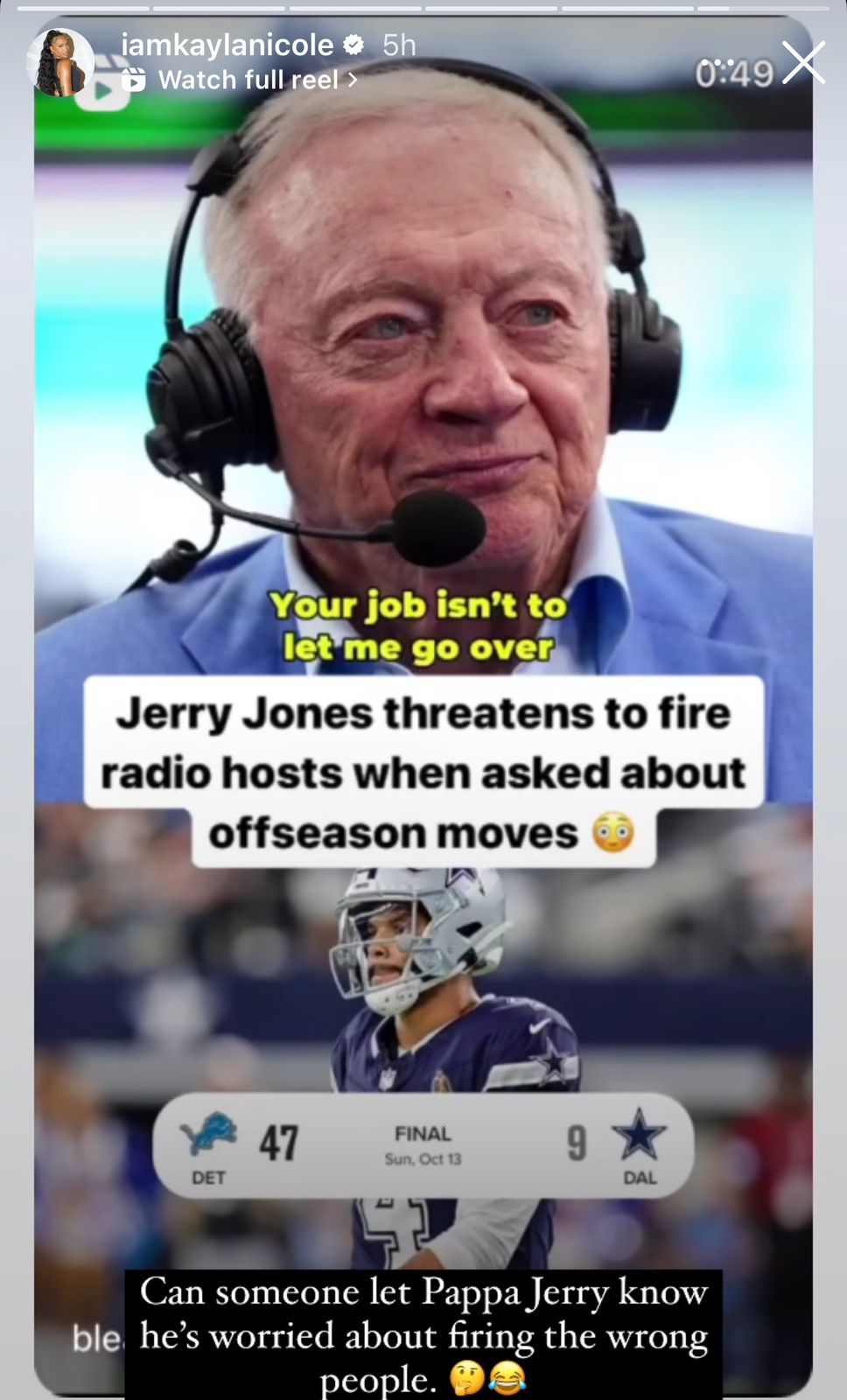 Travis Kelce’s Ex-Girlfriend Kayla Nicole Calls Out Jerry Jones Over ...