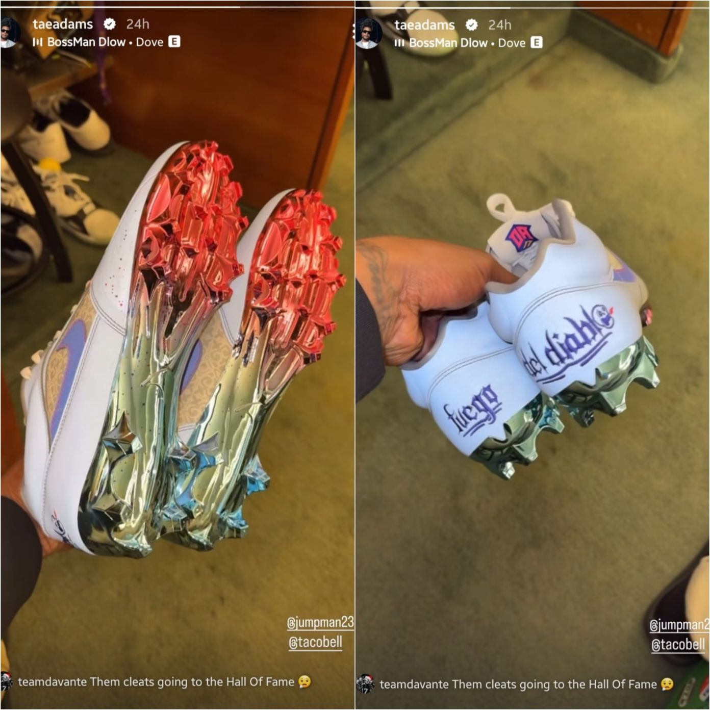 In Photos: Davante Adams Shows off Stunning Taco Bell-Themed Air Jordan ...