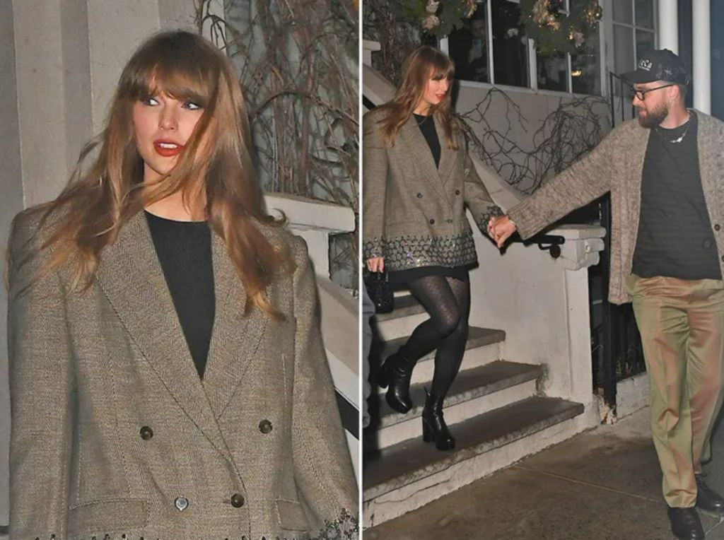 Taylor Swift, Travis Kelce Adorably Wear Matching Outfits During Double Date With Celebrity ...