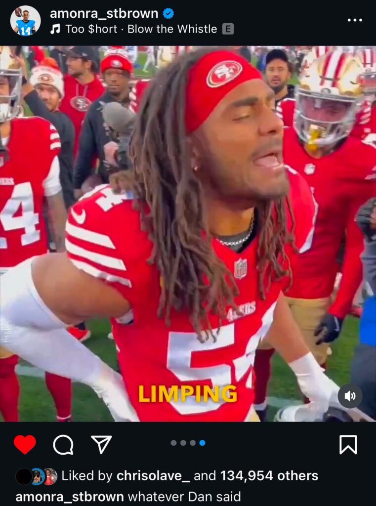Amon-Ra St. Brown Fires Shots at Fred Warner After 49ers LB's NSFW Jab ...