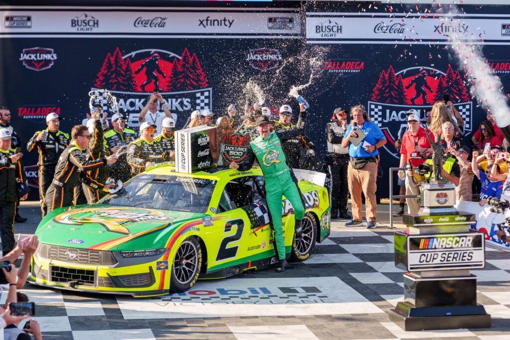 NASCAR Cup Talladega Results: Austin Cindric Holds Off Kyle Larson for ...