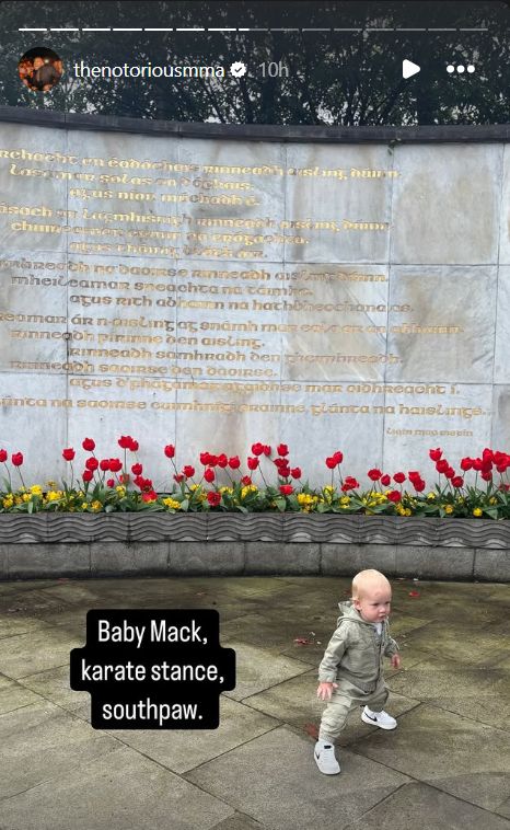 PHOTO: Conor McGregor Shares Adorable Snap of ‘Baby Mack’ Hitting His ‘Karate Stance, Southpaw’ Pose