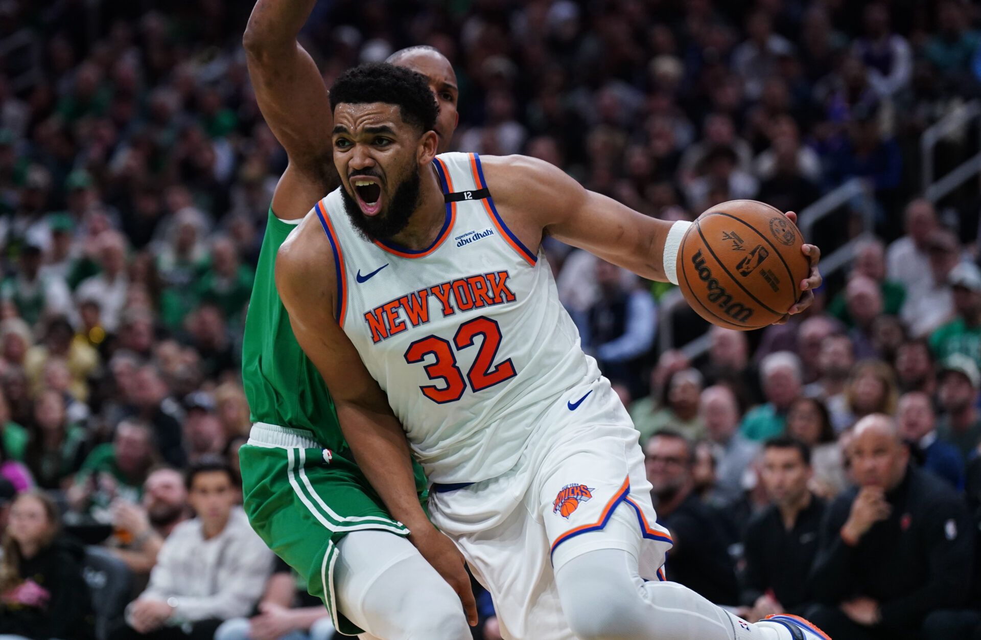 Karl-Anthony Towns Issues Stern Warning to Knicks Locker Room Over 2–0 Lead vs. Celtics