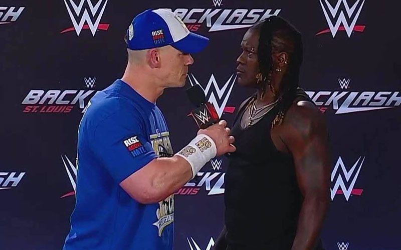 John Cena Attacks R-Truth And Breaks The Table at WWE Backlash Press Conference