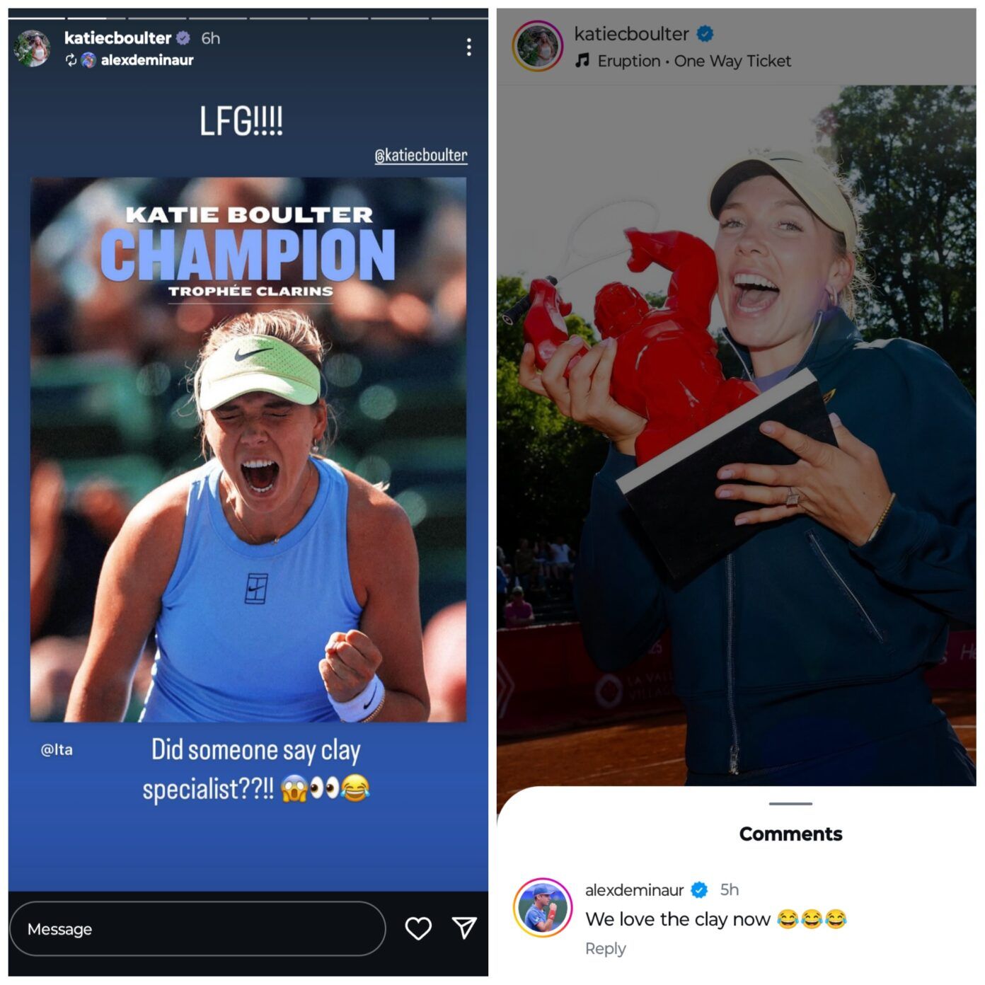 Alex de Minaur Makes His Feelings Known After Fiancée Katie Boulter’s ...