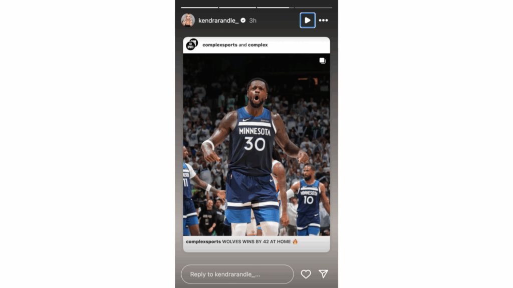 Julius Randle's Wife Kendra Shares Adorable 3-Word Message as Family Cheers for Wolves Star From ...