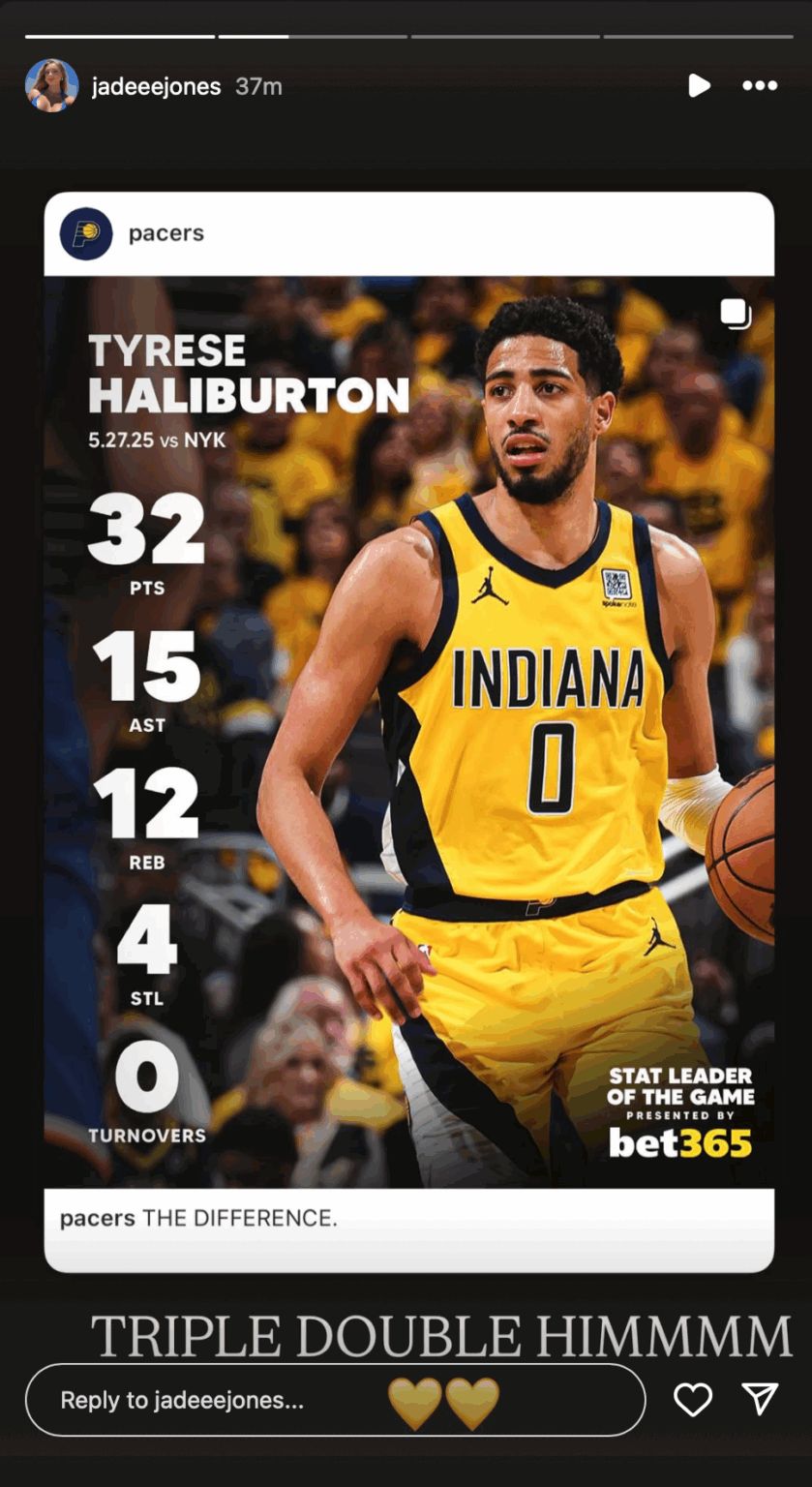 Tyrese Haliburton’s Girlfriend Jade Jones Drops Hyped 3-Word Reaction ...