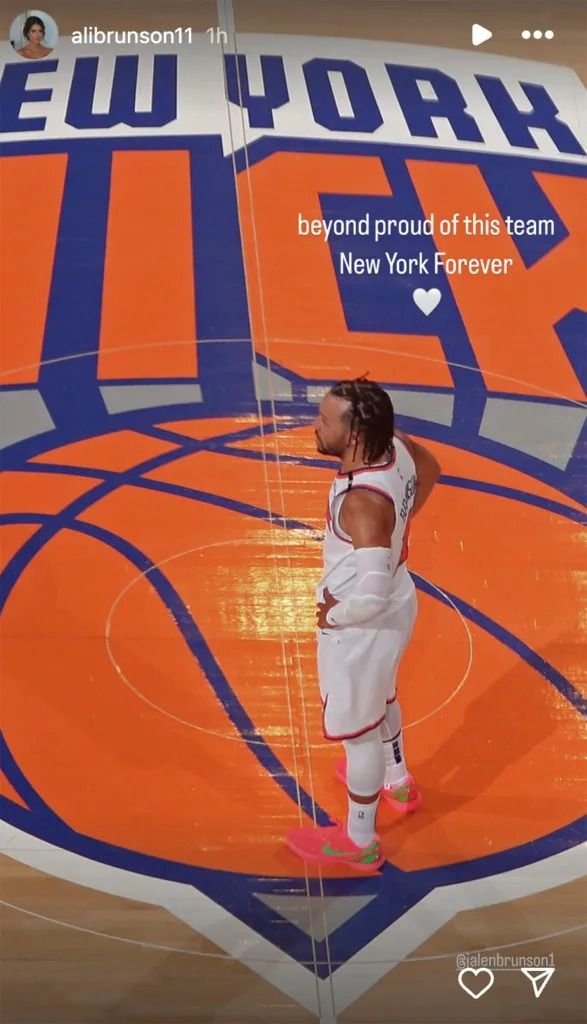 Jalen Brunson's Wife Ali Pens Heartfelt 8-Word Message After Knicks ...