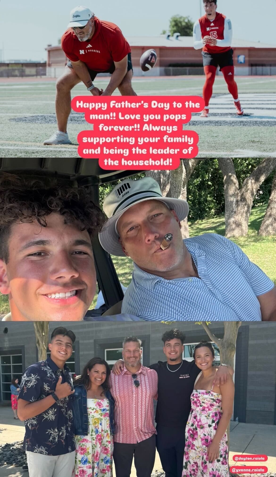 Nebraska Star Dylan Raiola Honors Dad With Emotional Father’s Day Post