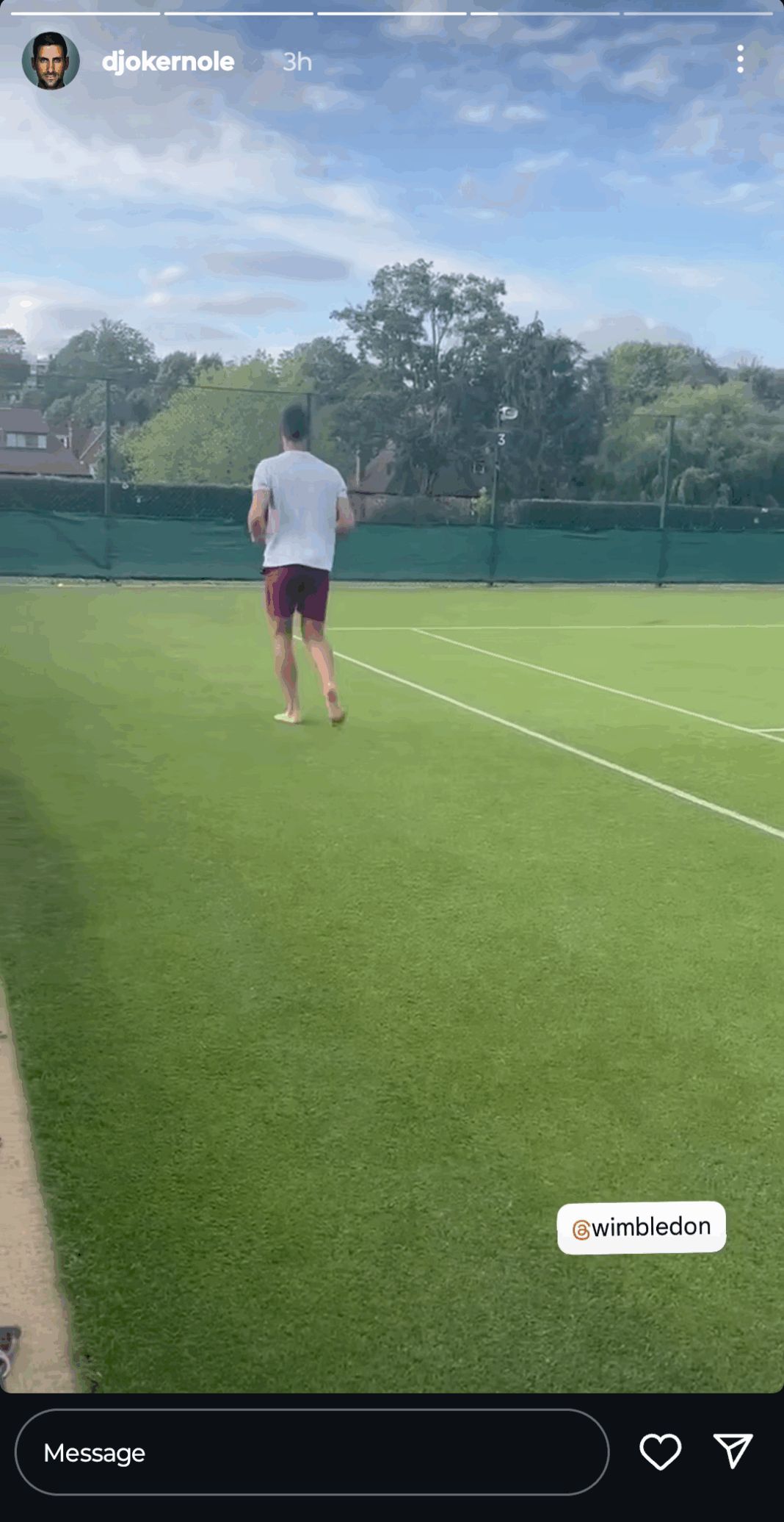 Novak Djokovic Confirms His Wimbledon Arrival With a 2-Word Message
