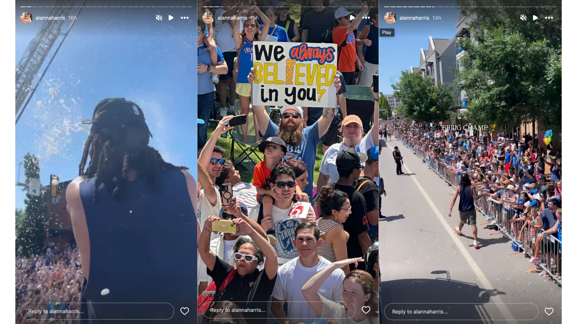 Thunder Parade Draws 500,000 Fans as Jaylin Williams' Girlfriend Documents OKC's Championship ...