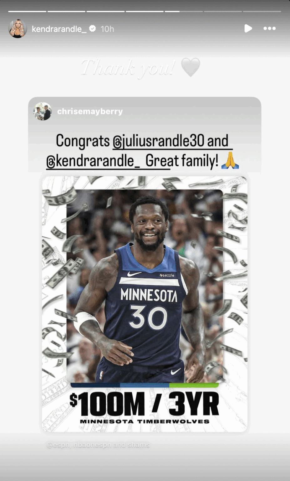 Julius Randle's Wife Kendra Breaks Silence About Timberwolves Star's ...