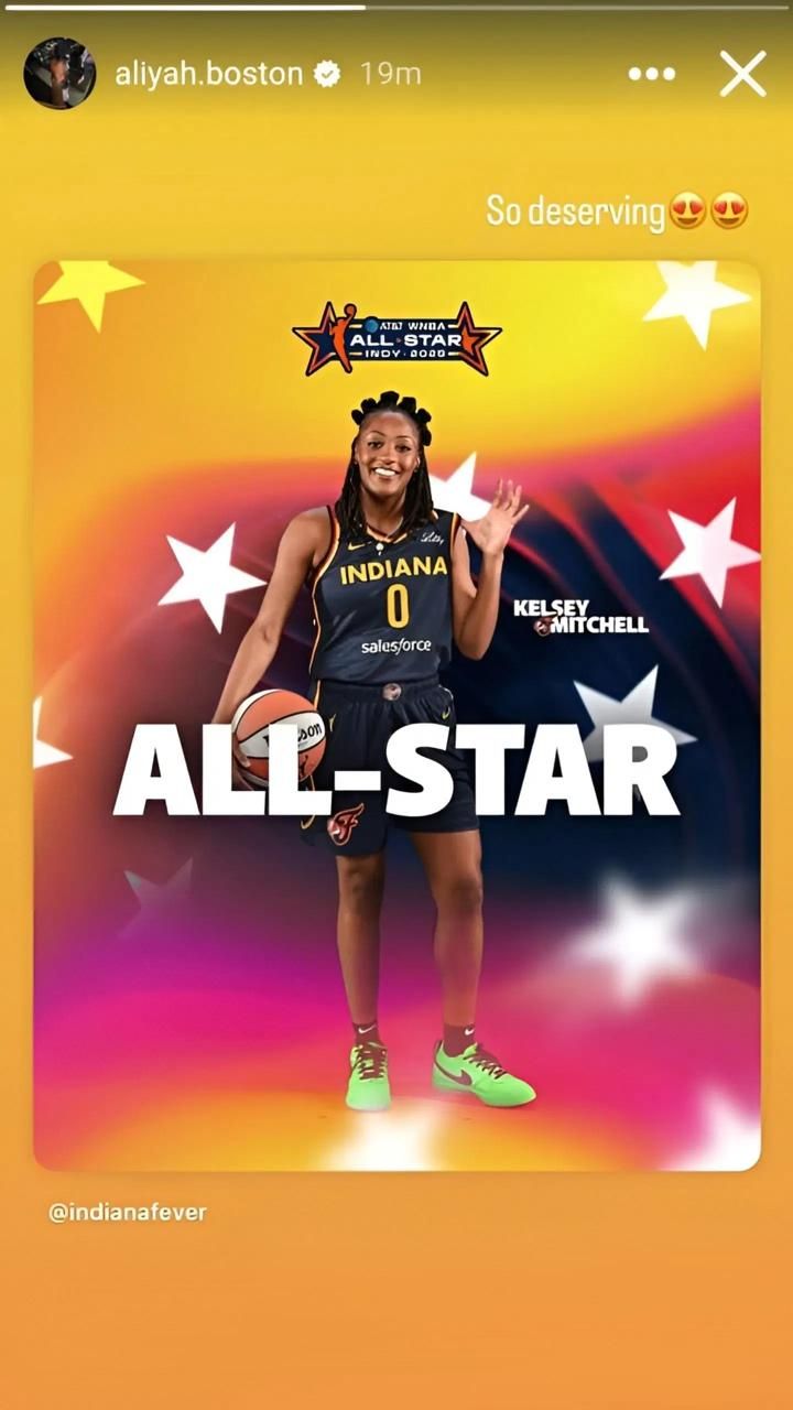 Aliyah Boston Shares Heartfelt 2-Word Reaction to Fever Teammate Kelsey ...