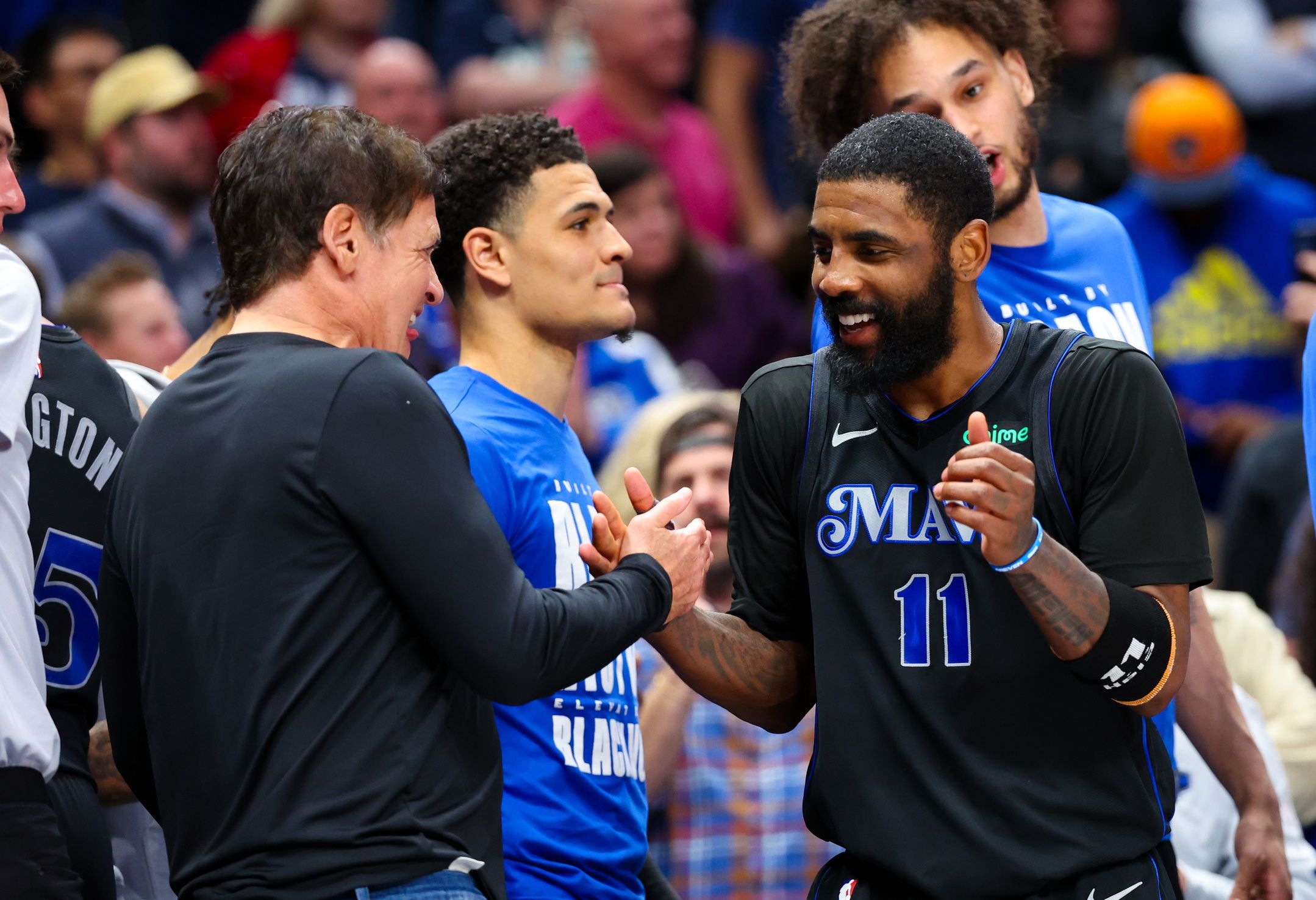 Kyrie Irving and Mark Cuban Go Viral for Courtside Interaction As Duo ...