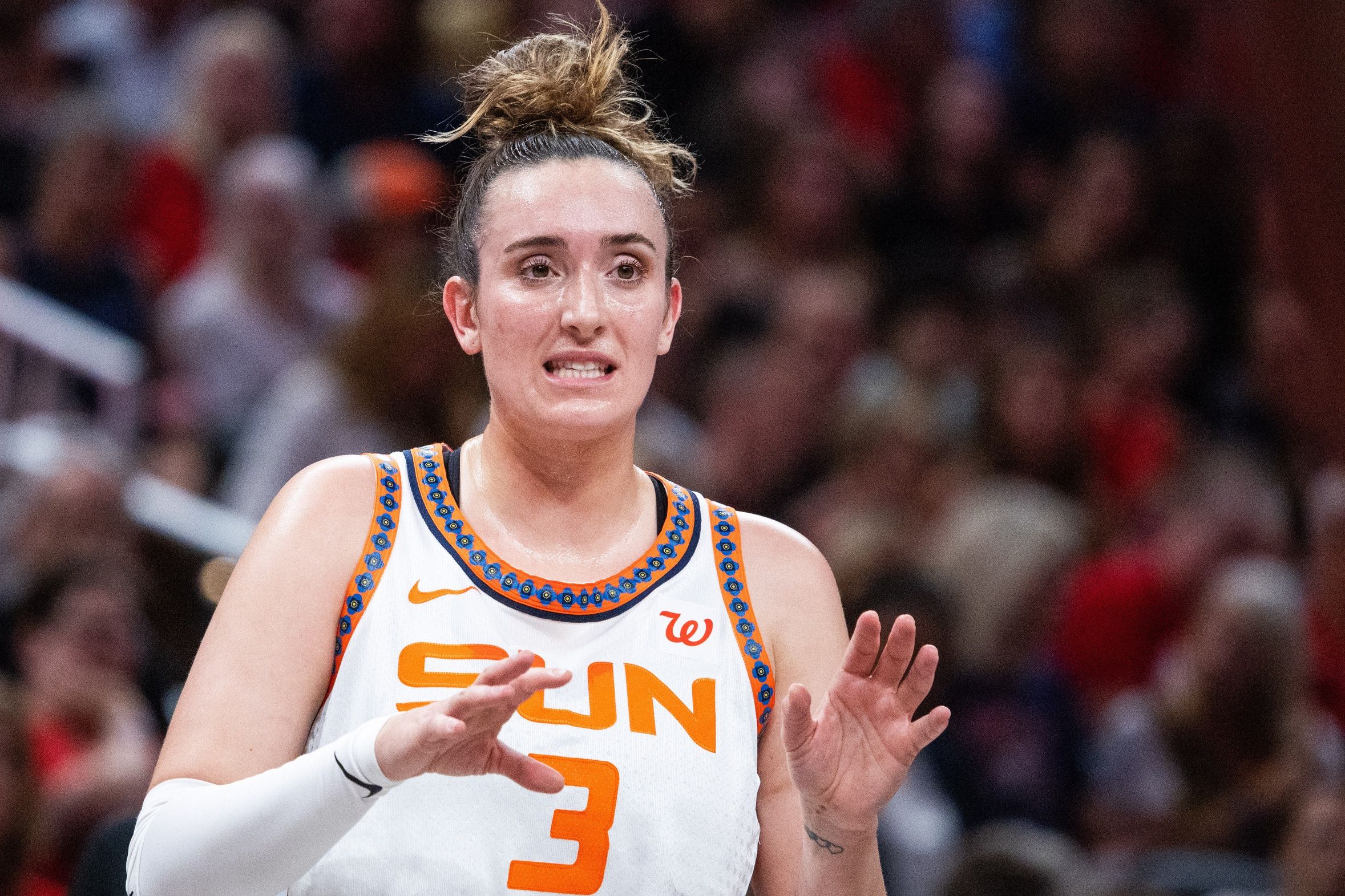 IN PHOTOS: Sun Guard Marina Mabrey Recaps First-Ever Pitch at Red Sox Game