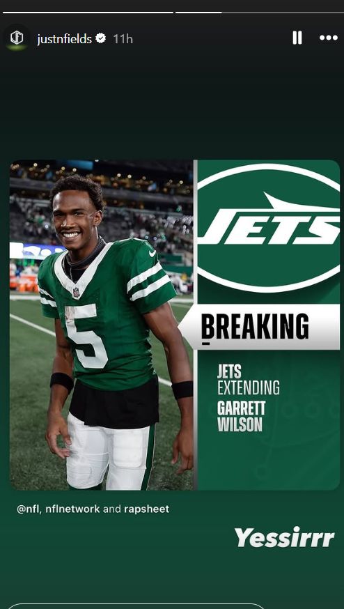 Jets QB Justin Fields Drops 1-Word Reaction to Garrett Wilson’s ...