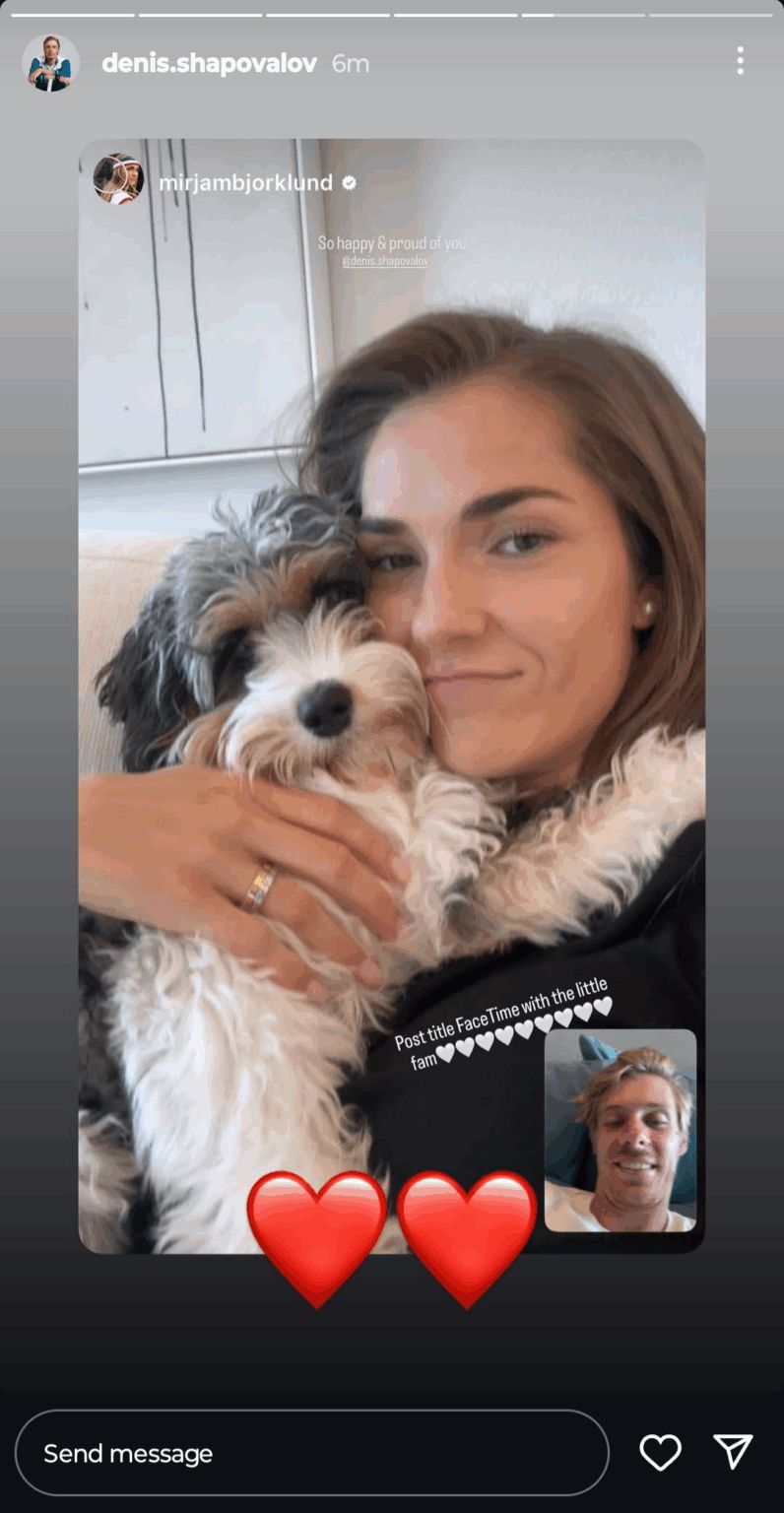 Denis Shapovalov's Adorable FaceTime with Fiancée Mirjam Comes to Light Moments After His Los ...