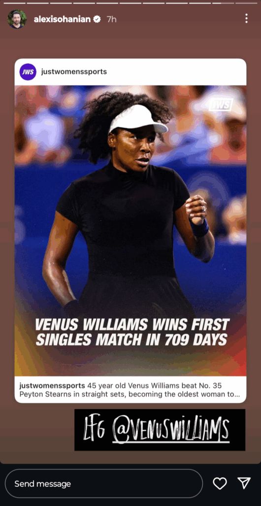 Serena Williams’ Husband Turns Cheerleader for Sister-in-Law Venus ...