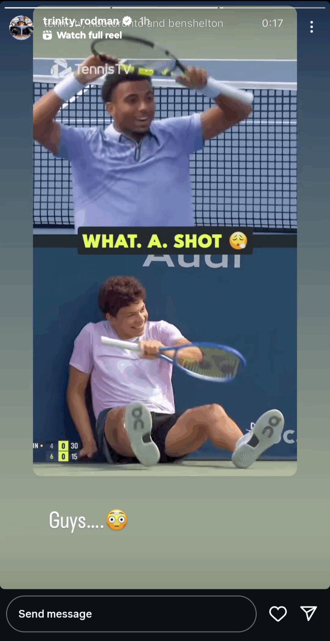 Ben Shelton’s Girlfriend Trinity Rodman Stunned by His Jaw-Dropping ...