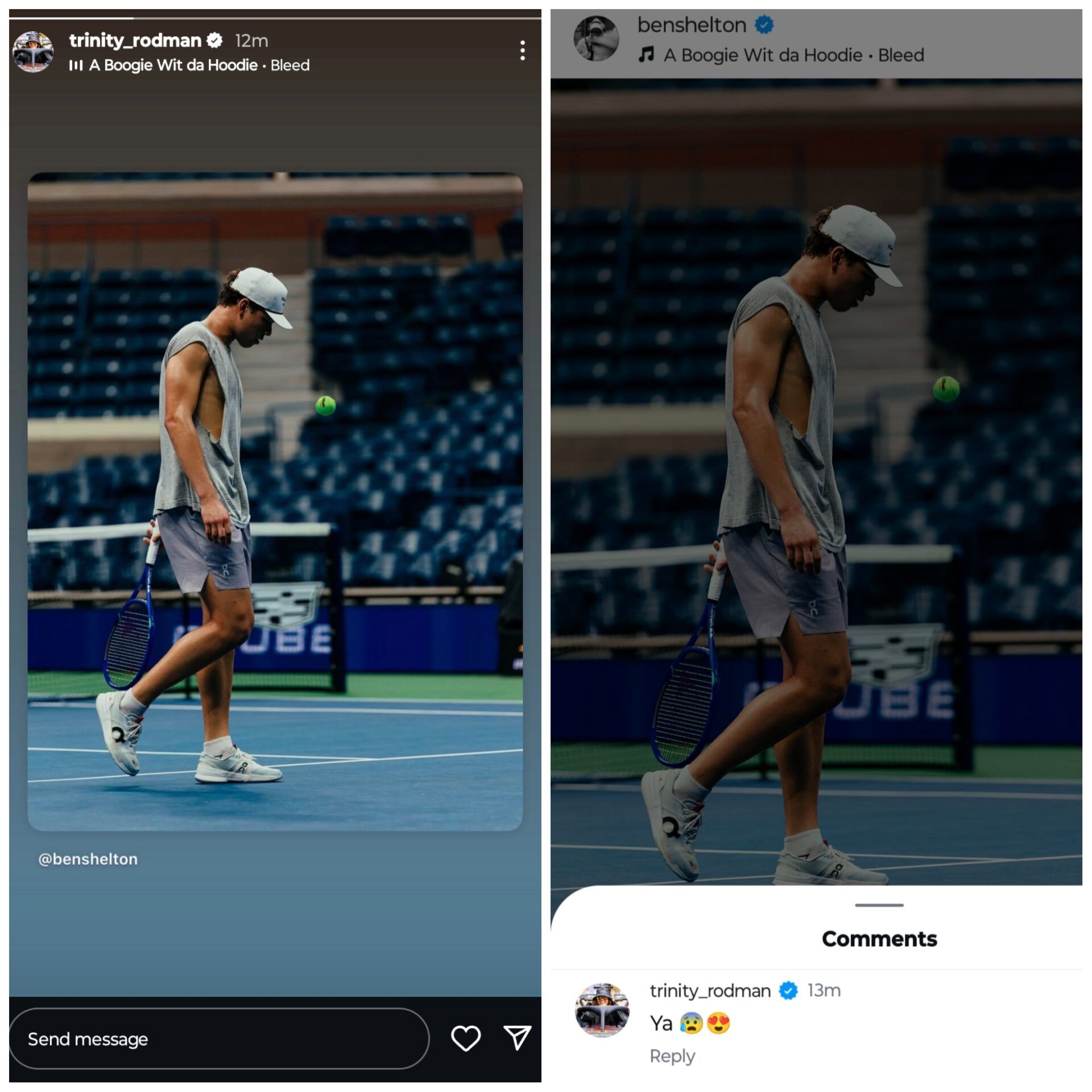 Ben Shelton’s Girlfriend Trinity Rodman Reacts to Him Being ‘Ready’ for ...