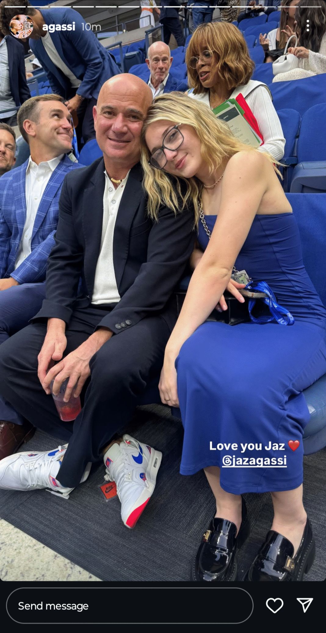 Andre Agassi Can’t Hide His Happiness As Daughter Jaz Supports the ...