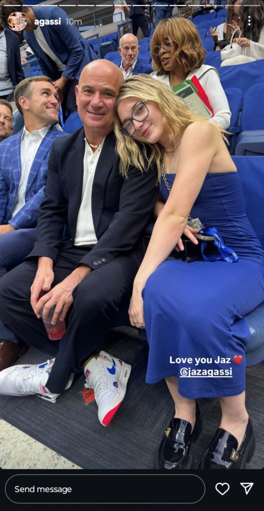 Andre Agassi Can’t Hide His Happiness As Daughter Jaz Supports the ...