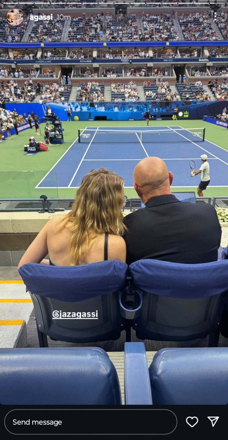 Andre Agassi Can’t Hide His Happiness As Daughter Jaz Supports the ...