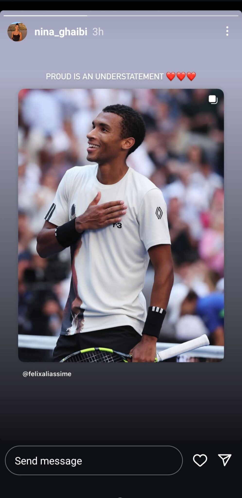 Félix Auger-Aliassime’s Fiancée Nina Ghaibi Reacts As He Confirms US Open Semifinal Against ...