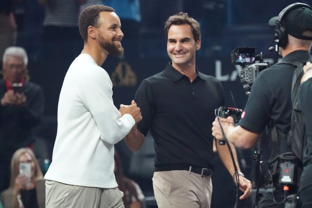 Stephen Curry’s Appearance With Tennis Legend Goes Viral at Laver Cup