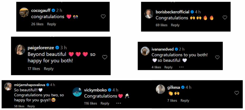 Coco Gauff, Maria Sharapova’s Fiancé and Others React As Felix Auger ...