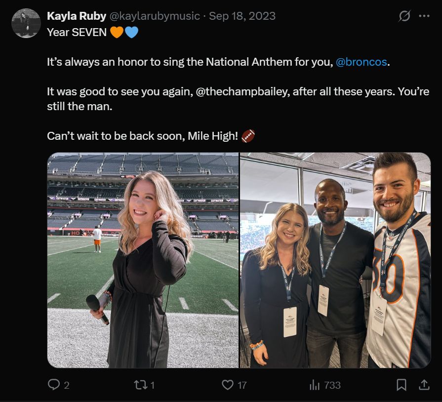 Who Is Singing the National Anthem at the Bengals-Broncos Game on Week ...