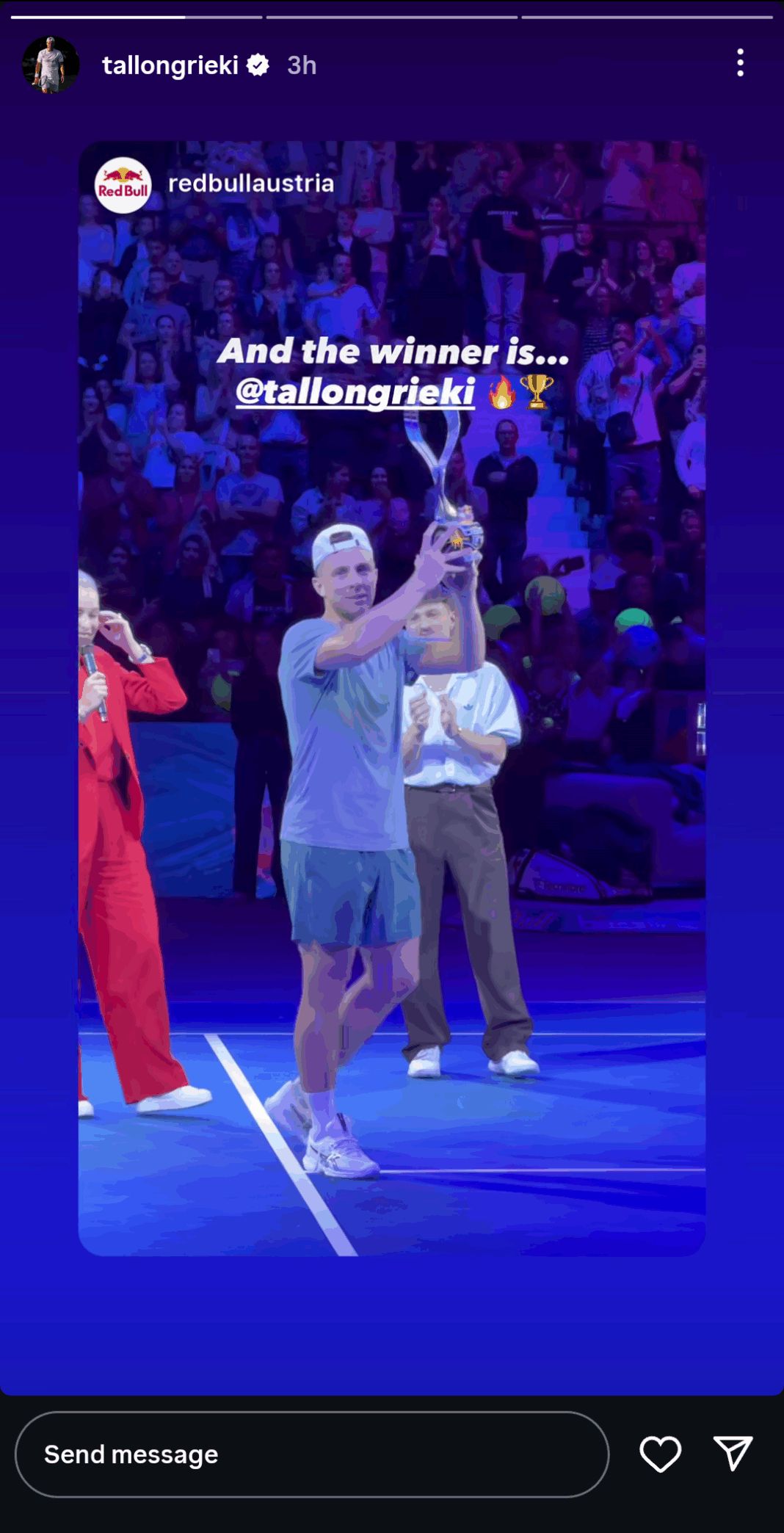 Anastasia Potapova Shows Off Tallon Griekspoor’s Trophy in Vienna ...
