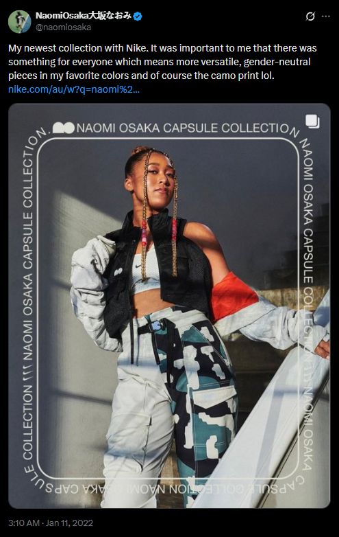 Naomi Osaka Drops Huge Nike Hint