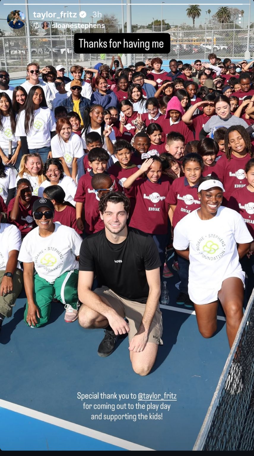 Sloane Stephens Sends a Message to Taylor Fritz After Receiving His ...