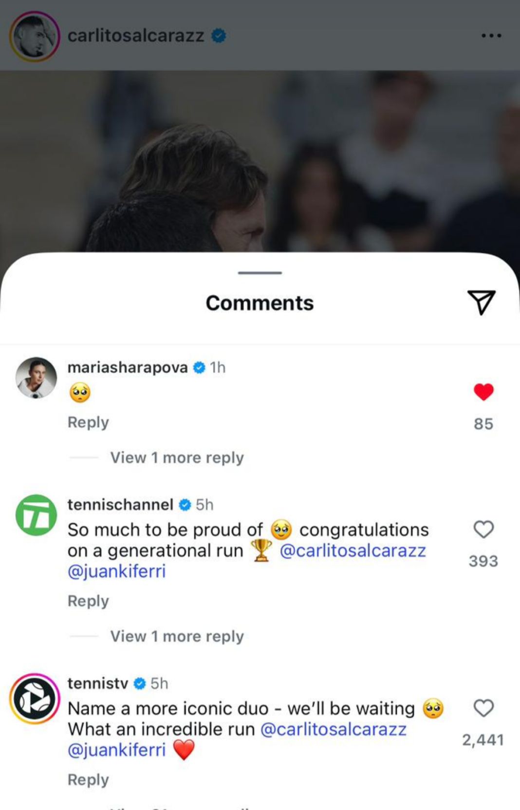 Maria Sharapova Emotional As Carlos Alcaraz Announces Coach Separation