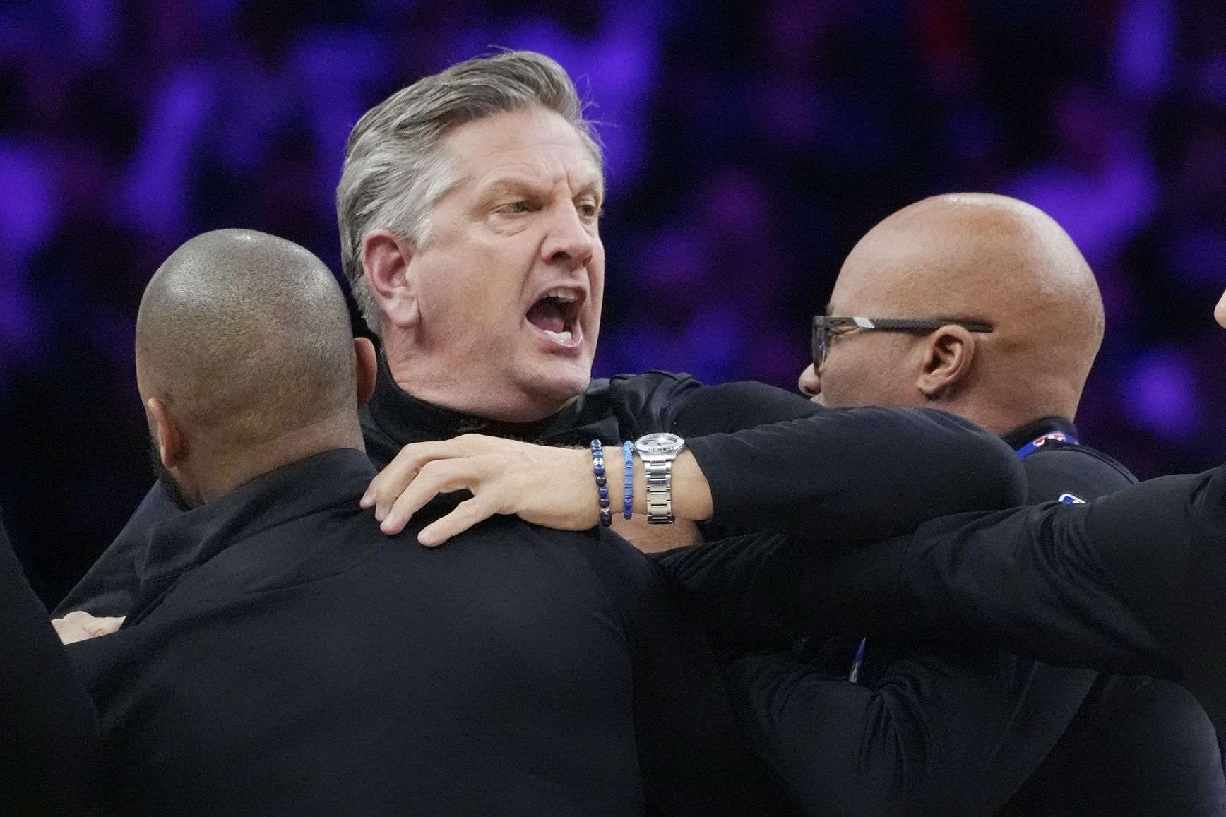 WATCH: Timberwolves HC Chris Finch Ejected and Restrained After Cursing ...