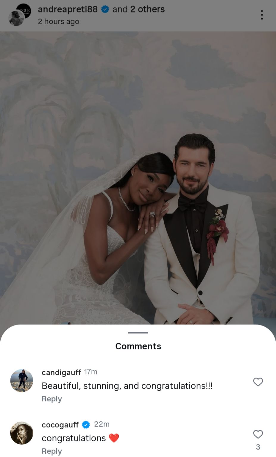 Coco Gauff and Her Mother Candi React to Venus Williams, Andrea Preti ...