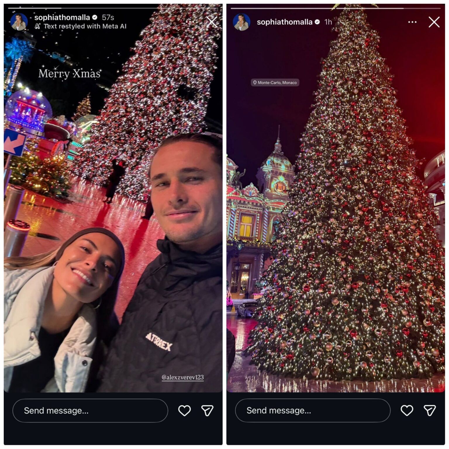 Alexander Zverev and Girlfriend Sophia Thomalla Embrace the Christmas ...