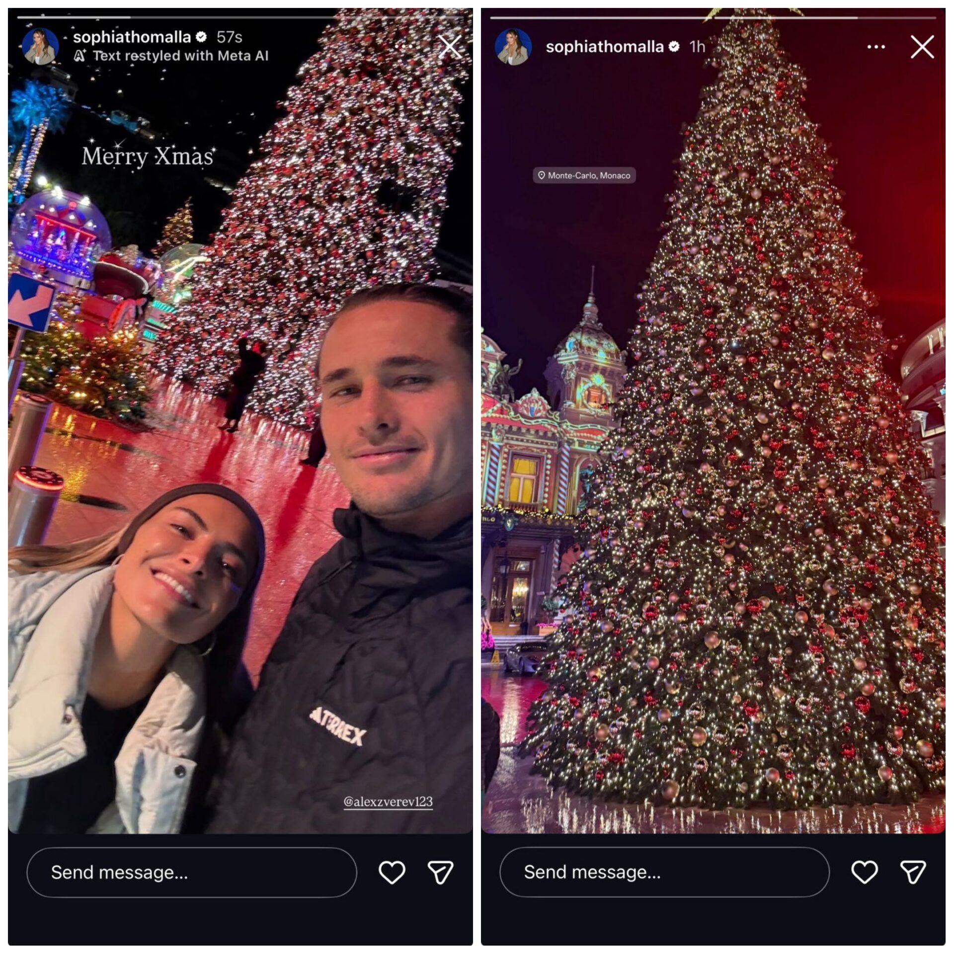 Alexander Zverev and Girlfriend Sophia Thomalla Embrace the Christmas ...