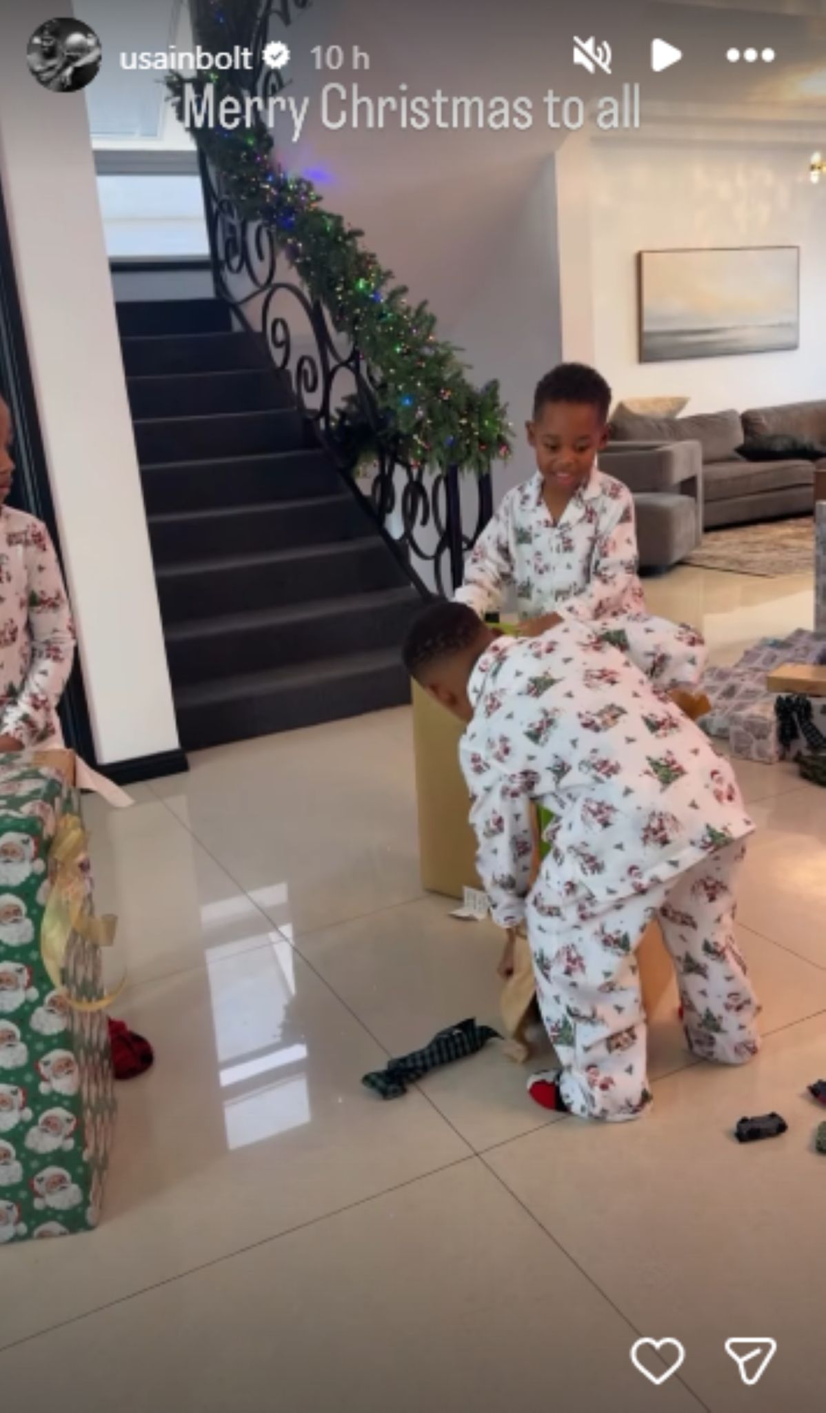 Usain Bolt Brings Big Smiles to His Children With Special Christmas Gift