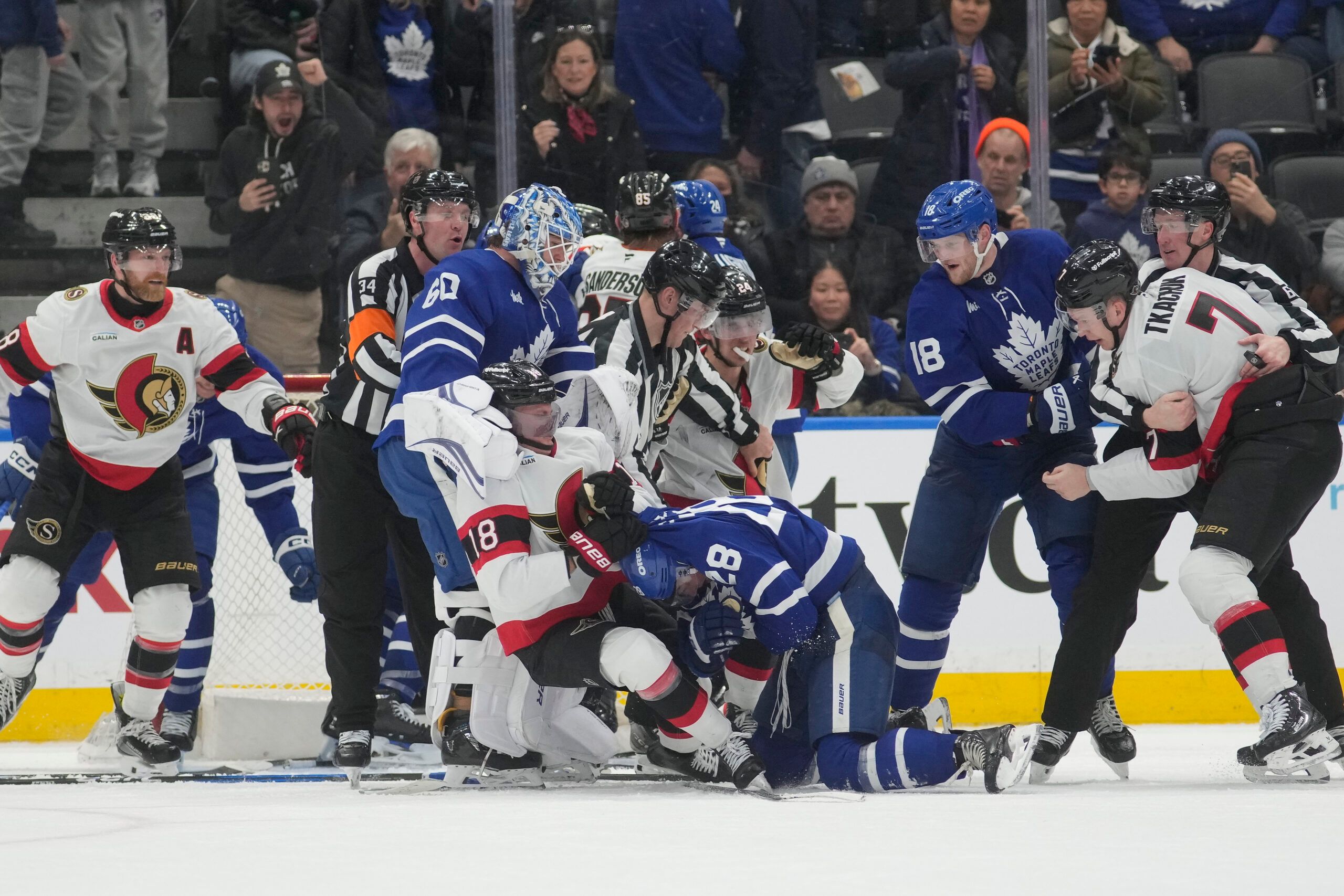 Auston Matthews-Powered Maple Leafs, Rival Senators Make History in 7-5 Battle of Ontario ...