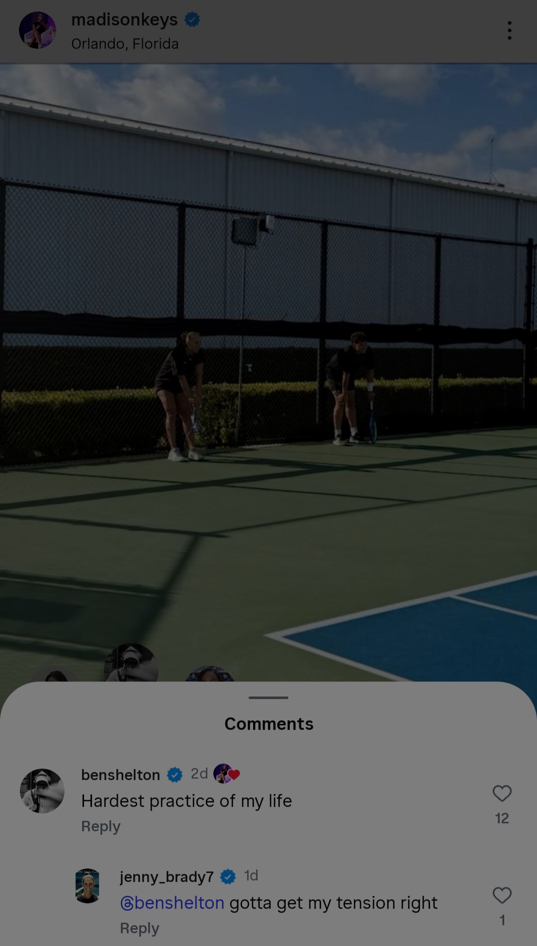 After Spending Time With Madison Keys in Florida Ahead of 2026 Run, Ben ...