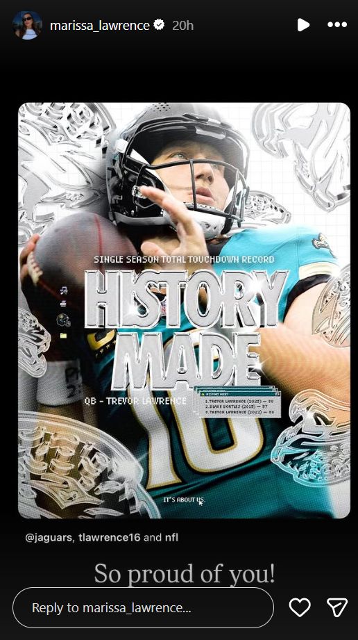 Trevor Lawrence’s Wife Marrisa Shares 4-Word Message for Jaguars QB ...